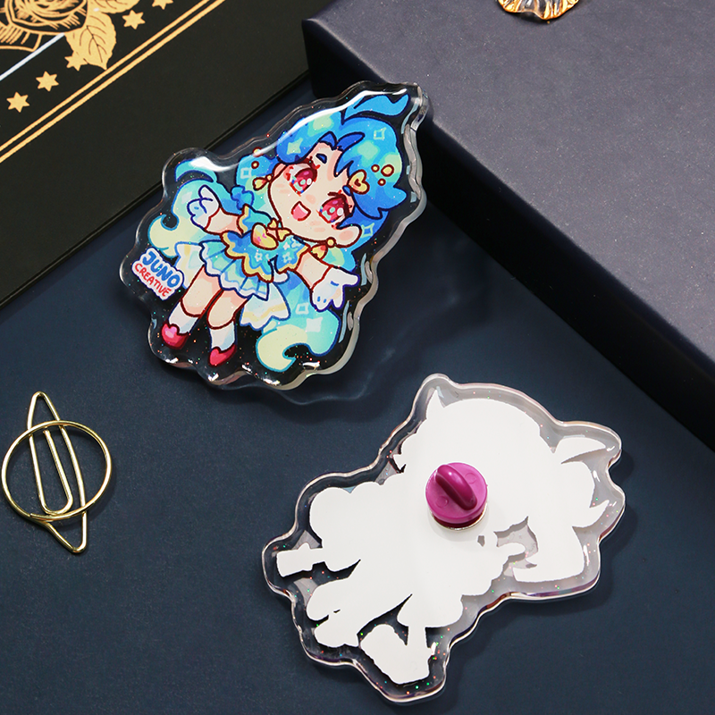 已添加 Custom Clear acrylic Pin – Juno Creative
