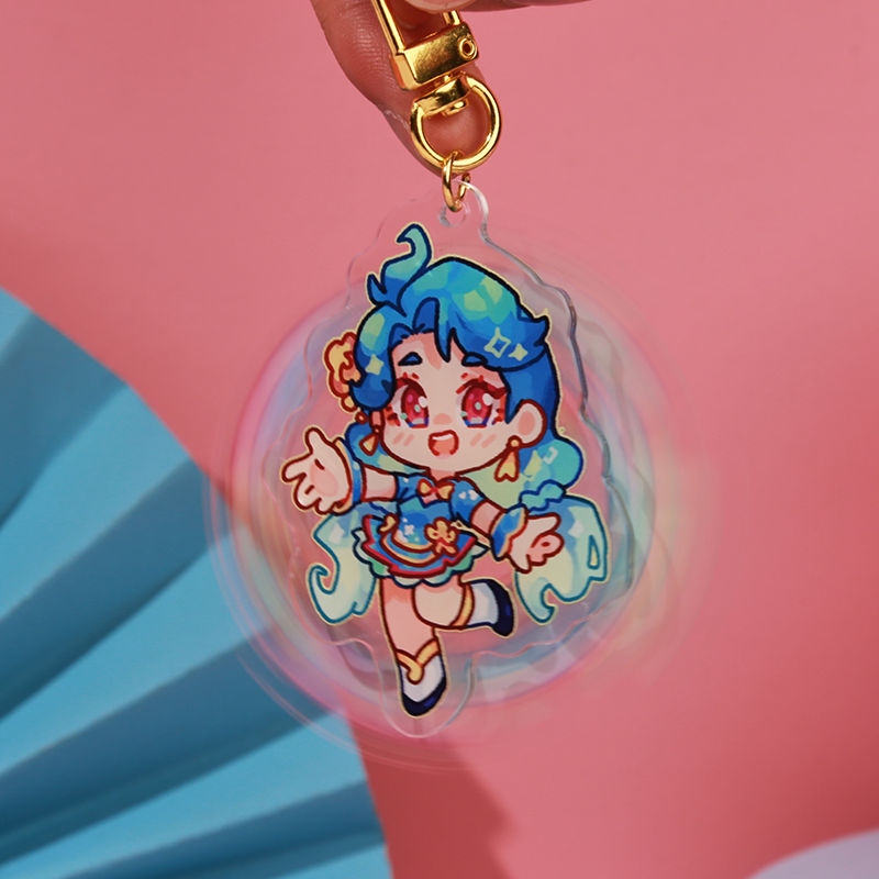 已添加 Custom Acrylic Spinning Keychain – Juno Creative